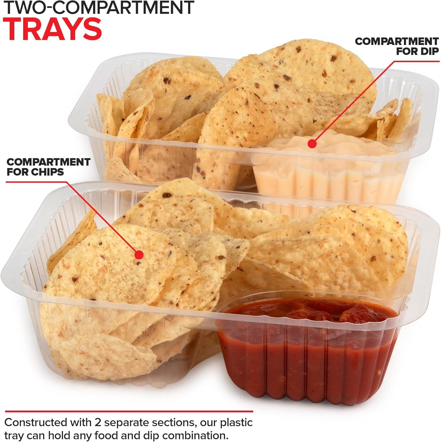 12oz Plastic Nacho Trays (100 Pack) Small Disposable Tray for Nachos ...