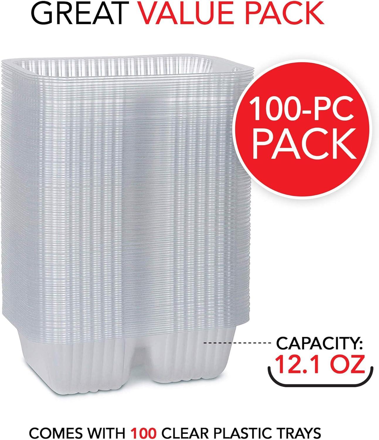 12oz Plastic Nacho Trays (100 Pack) Small Disposable Tray for Nachos ...