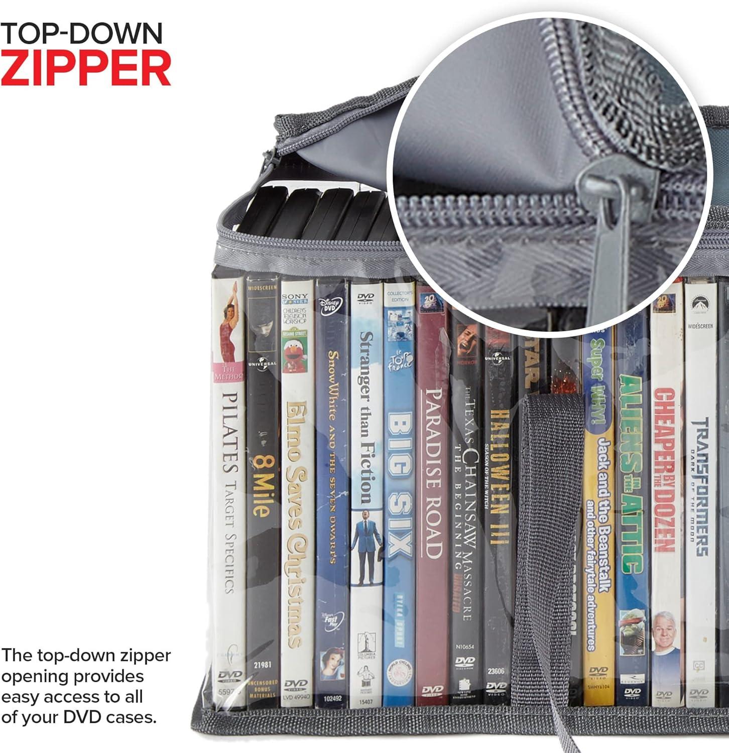 Stock Your Home DVD Storage Bags (Set of 4) Media Organizer Bag for ...