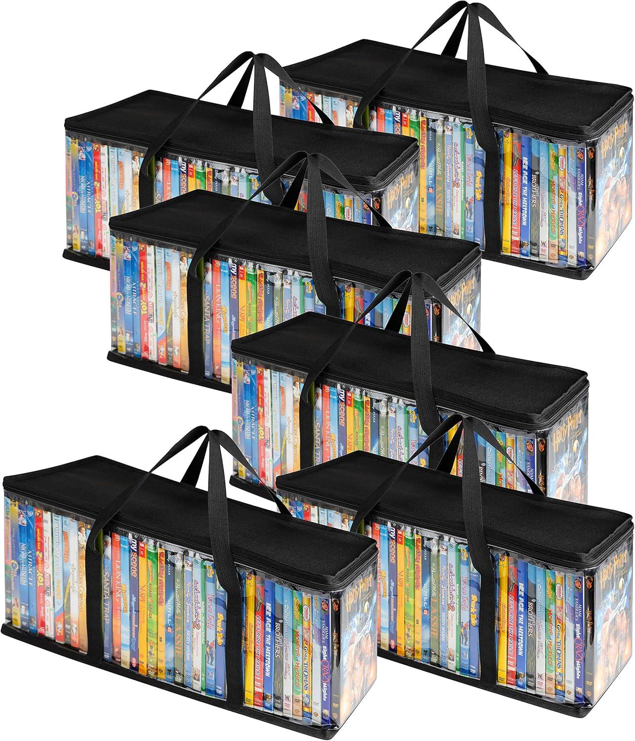 Stock Your Home DVD Storage Bags (Set of 4) Media Organizer Bag for ...